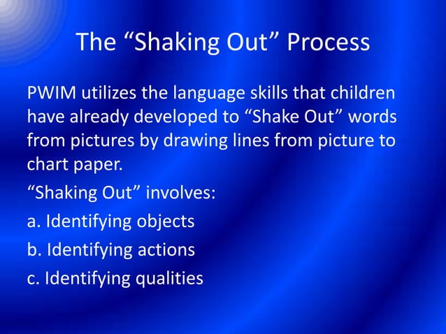 Picture word induction model k reed | PPT