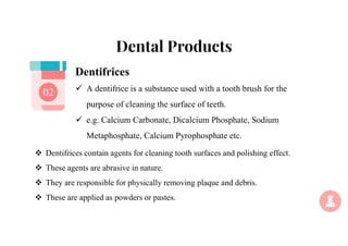 Dental Product Pharmaceutical Inorganic Chemistry B.Pharm | PDF