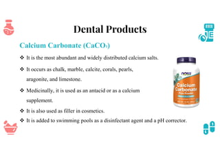 Dental Product Pharmaceutical Inorganic Chemistry B.Pharm | PDF