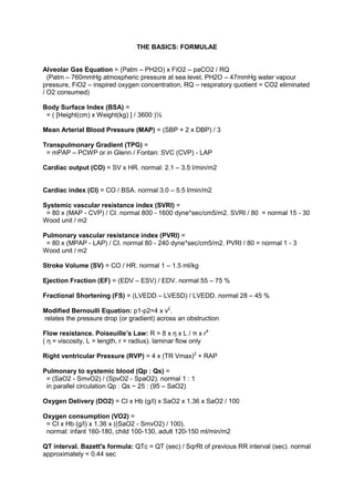 PICU cardiac guide - PICUDoctor.org
