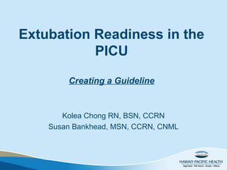 Extubation Readiness PIN presentation | PPT