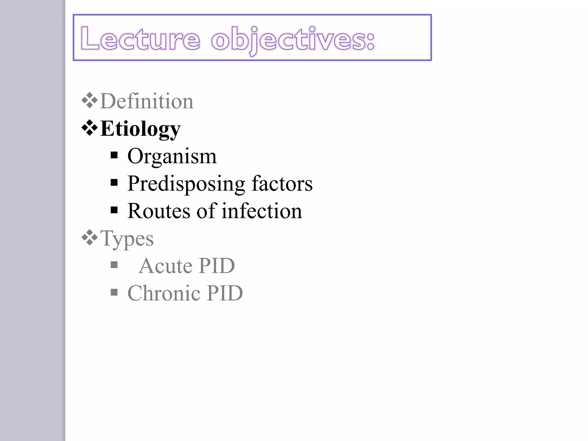 PID "Pelvic Inflammatory Disease" | PDF