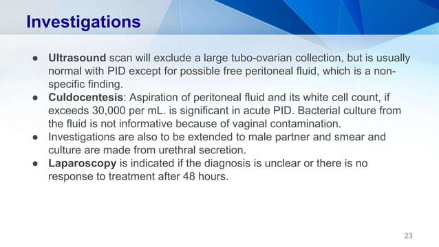 PELVIC INFLAMMATORY DISEASE (PID) | PPTX | Reproductive Health ...