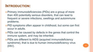 Primary Immunodeficiency Disorders | PPTX | Blood Disorders | Diseases ...