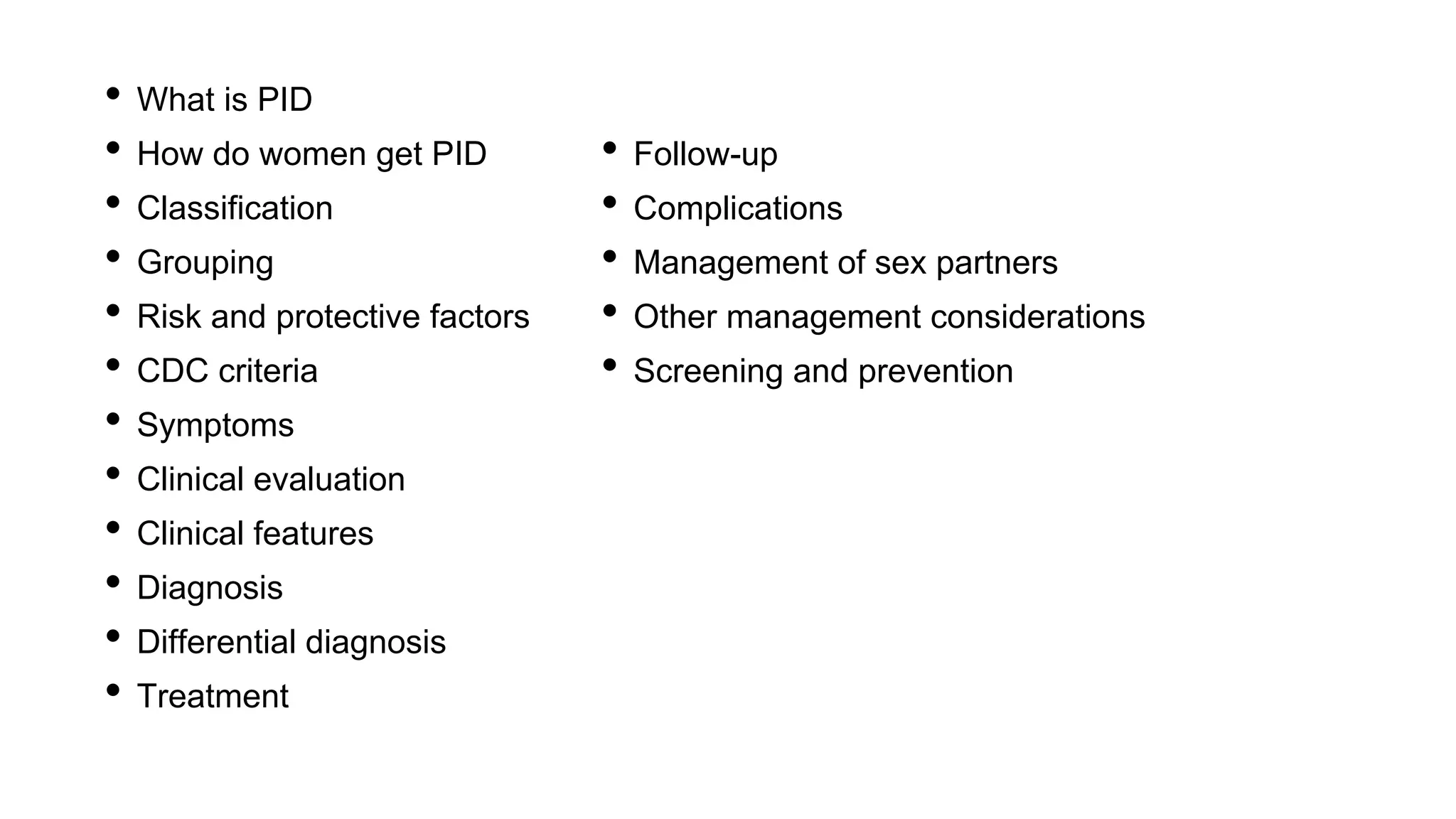 Pelvic inflammatory disease (PID) | PPT