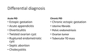 pelvic inflammatory disease - obstetrics and gynaecology | PPTX