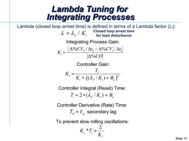 PID Control of True Integrating Processes - Greg McMillan Deminar | PPT