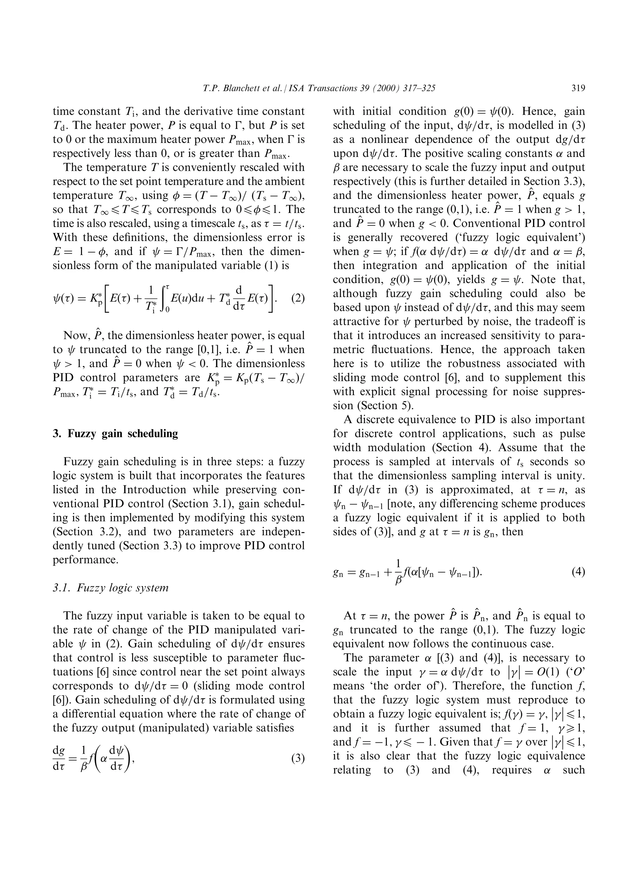 PID gain scheduling using fuzzy logic | PDF