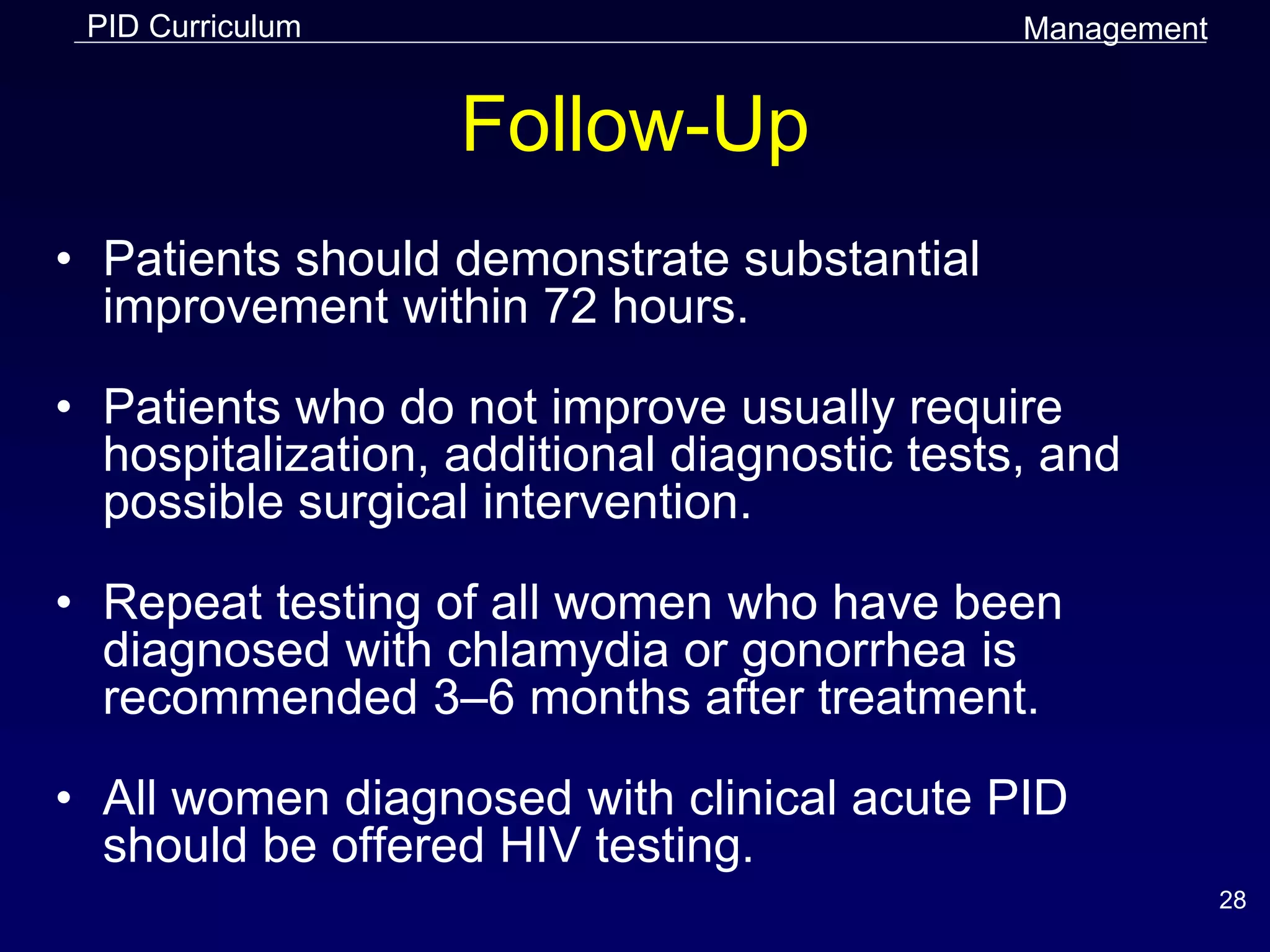 Pelvic Inflammatory Disease - Case study, patterns and association | PPTX