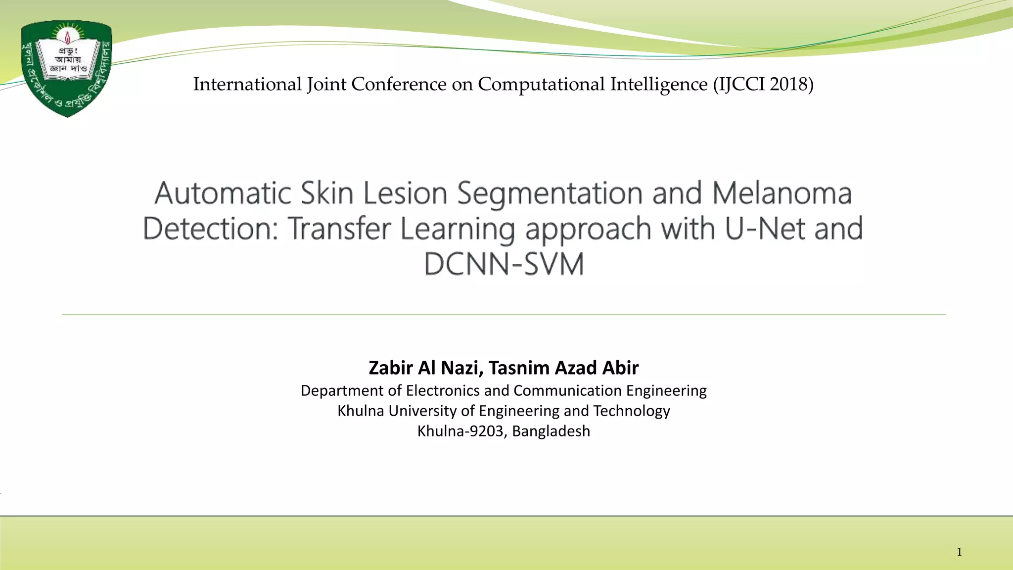 Automatic Skin Lesion Segmentation And Melanoma Detection Transfer