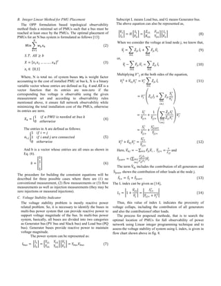 Voltage Stability Assessment using Phasor Measurement Units in Power ...