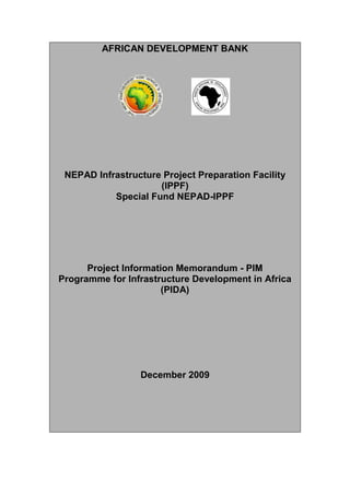 PIDA nepad infrastructure project preparation facility (ippf) special fund nepad-ippf | PDF