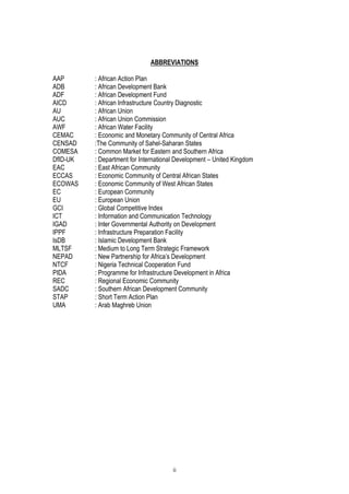PIDA nepad infrastructure project preparation facility (ippf) special ...
