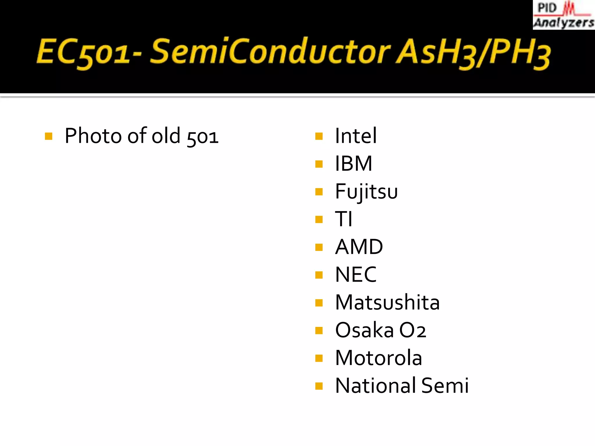 Pid analyzers,products and customers | PPT