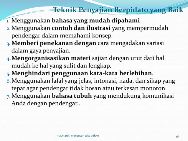Materi Pidato Kelas VIII | PPTX
