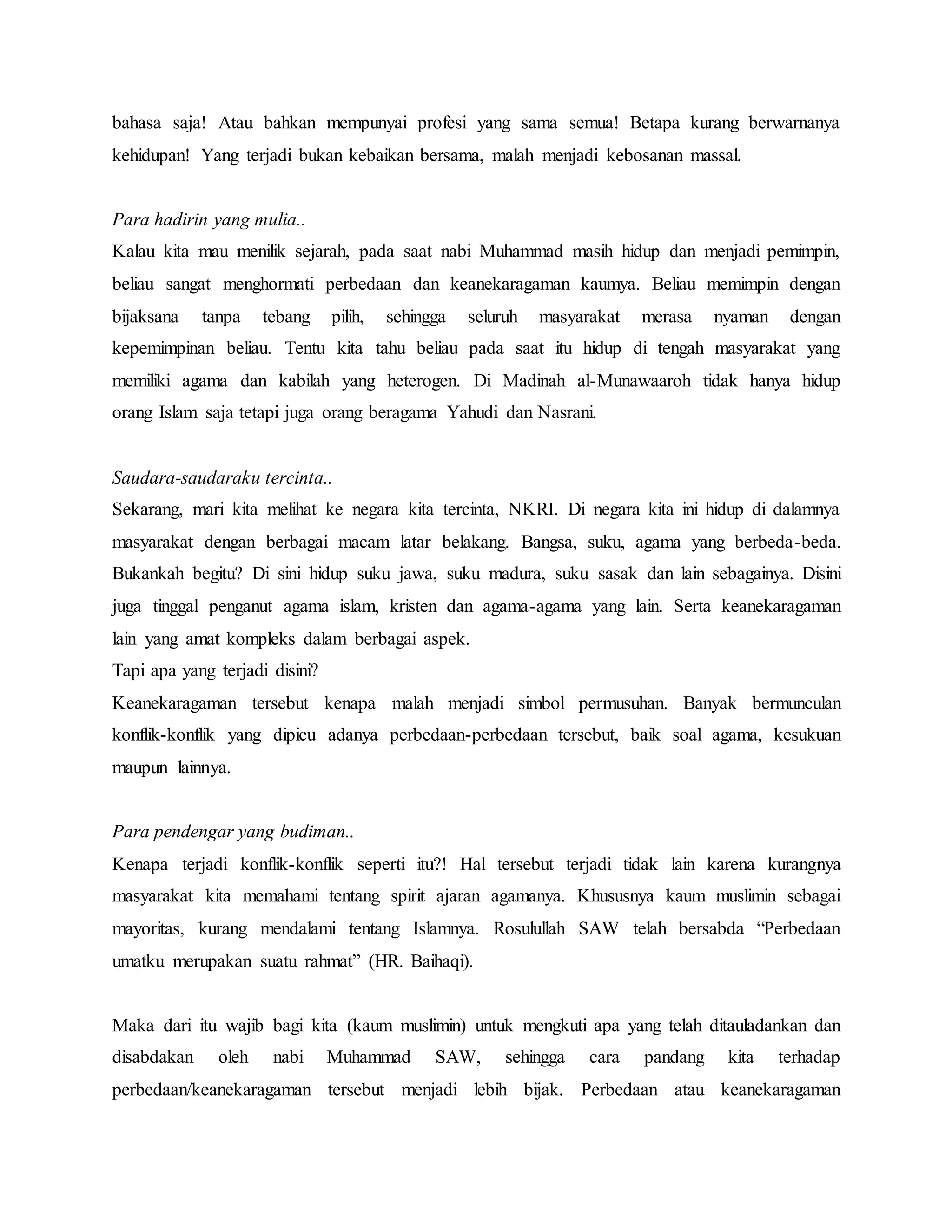Pidato bahasa arab 2 | DOCX