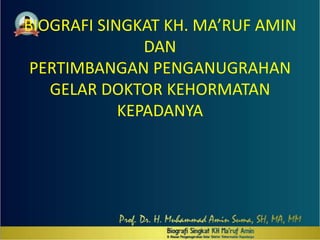 Pidato Promotor Prof. Dr. HM. Amin Suma, MA | PPTX