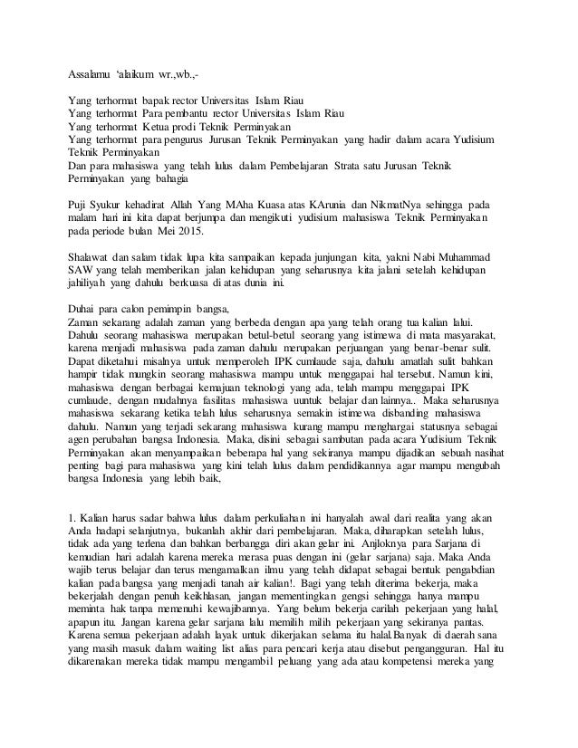 Contoh Naskah Pidato Mahasiswa Terbaru