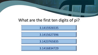Pi Day Trivia | PPTX