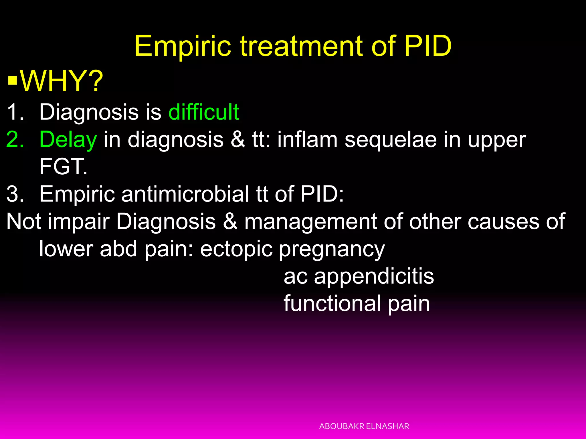 Pelvic Inflammatory Disease CDC, 2010 European Guidelines, 2012 | PDF