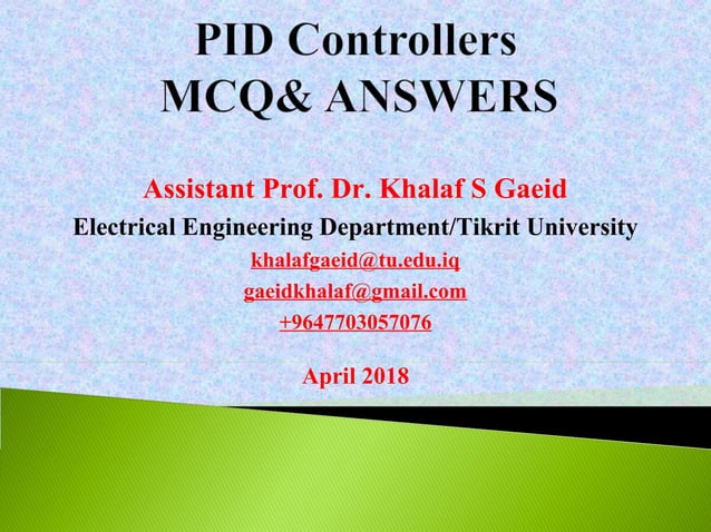 Pid controller mcq answers | PPT | Web Development | Internet