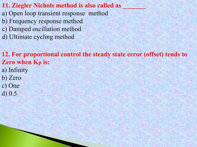 Pid controller mcq answers | PPT | Web Development | Internet