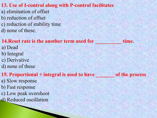 Pid controller mcq answers | PPT | Web Development | Internet