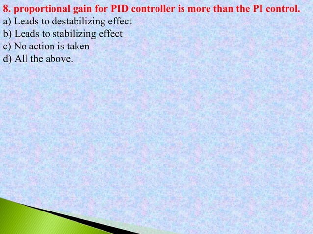 Pid controller mcq answers | PPT | Web Development | Internet