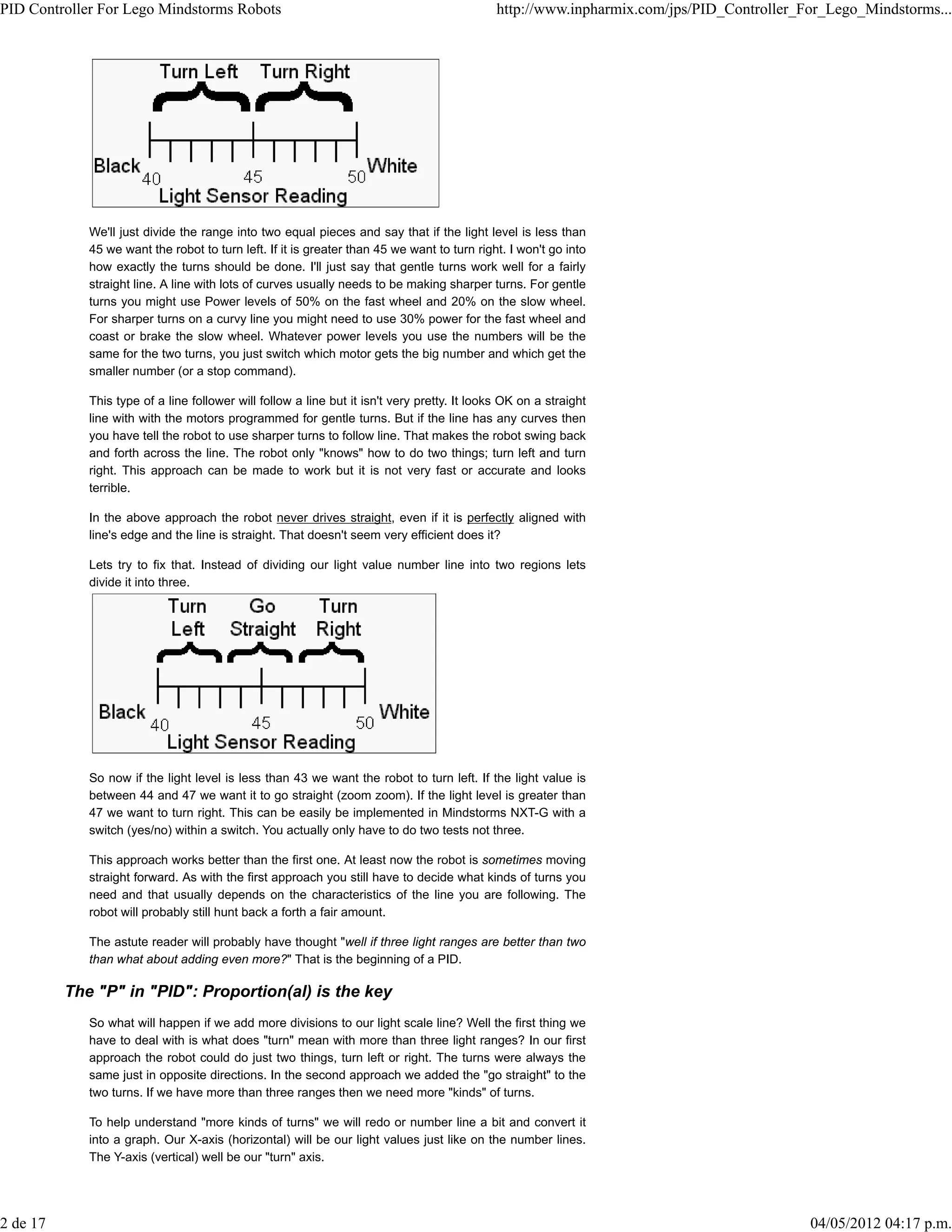Pid controller for lego mindstorms robots | PDF