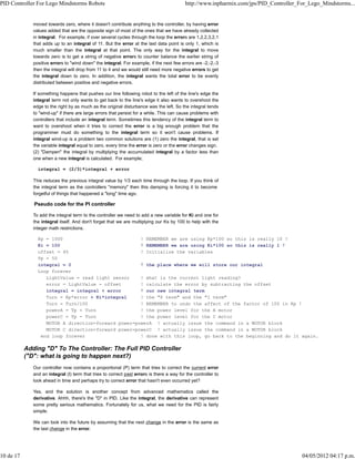 Pid controller for lego mindstorms robots | PDF