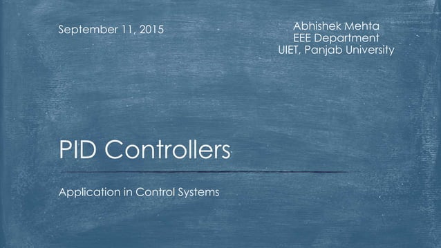 Pid controllers | PPTX