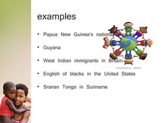 Creole Language Examples