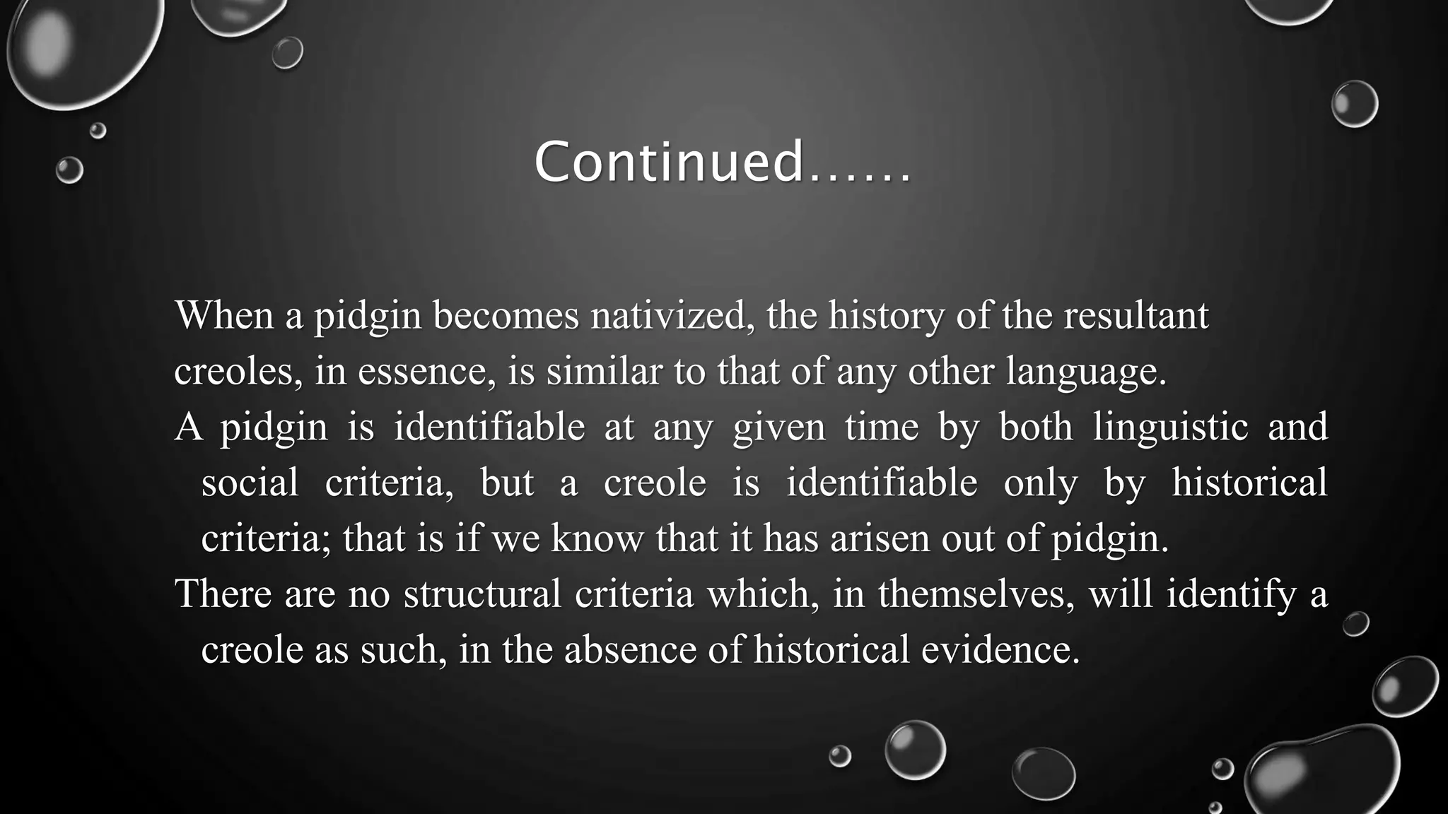Pidgin and creole | PPTX