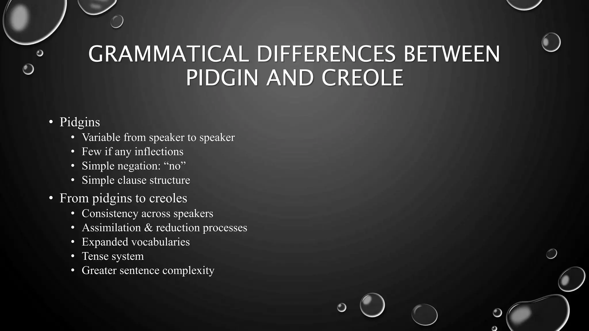 Pidgin and creole | PPTX