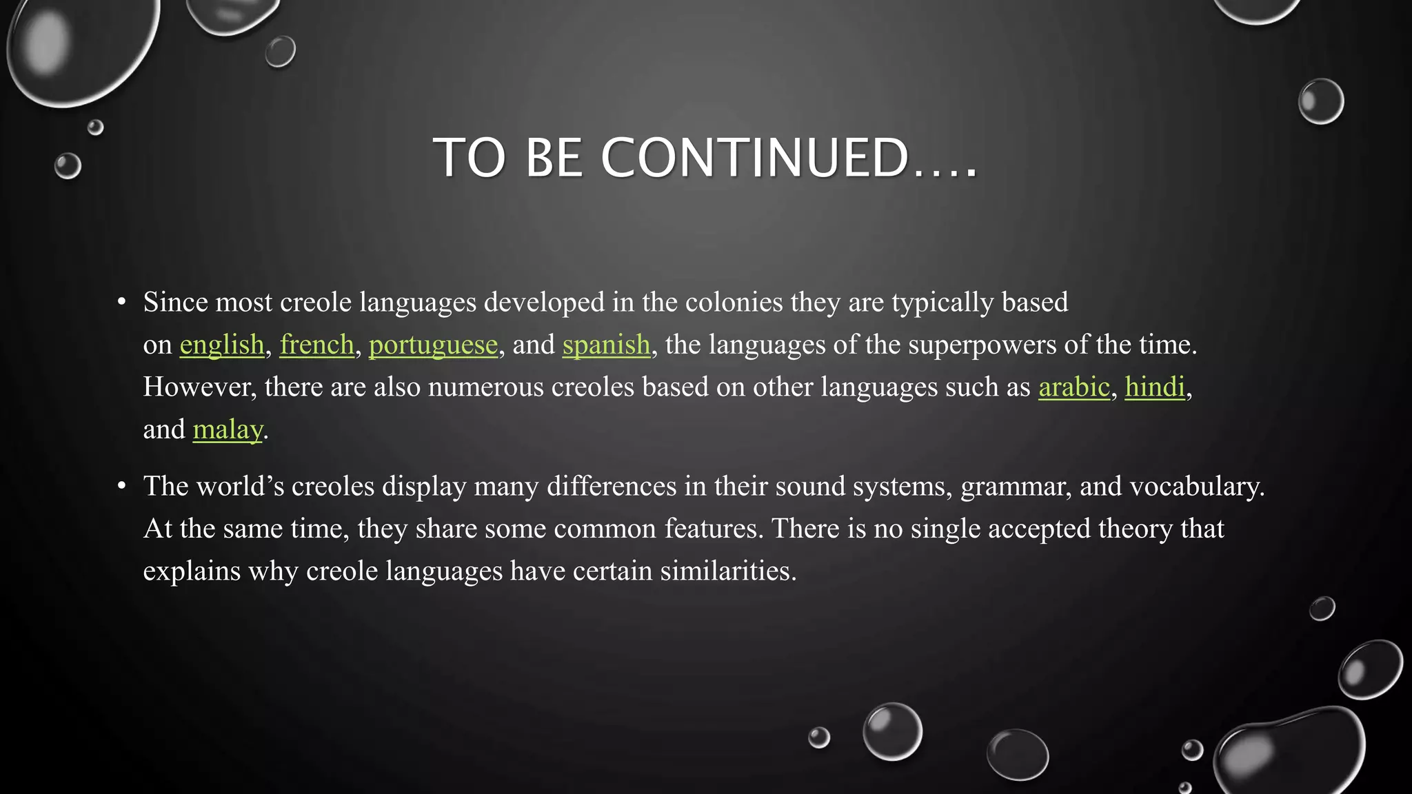 Pidgin and creole | PPTX