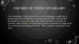 pidgin and creolesl | PPTX
