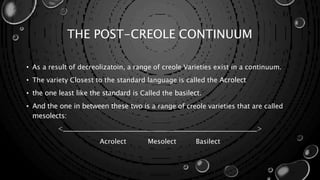 pidgin and creolesl | PPT