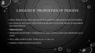 pidgin and creolesl | PPTX
