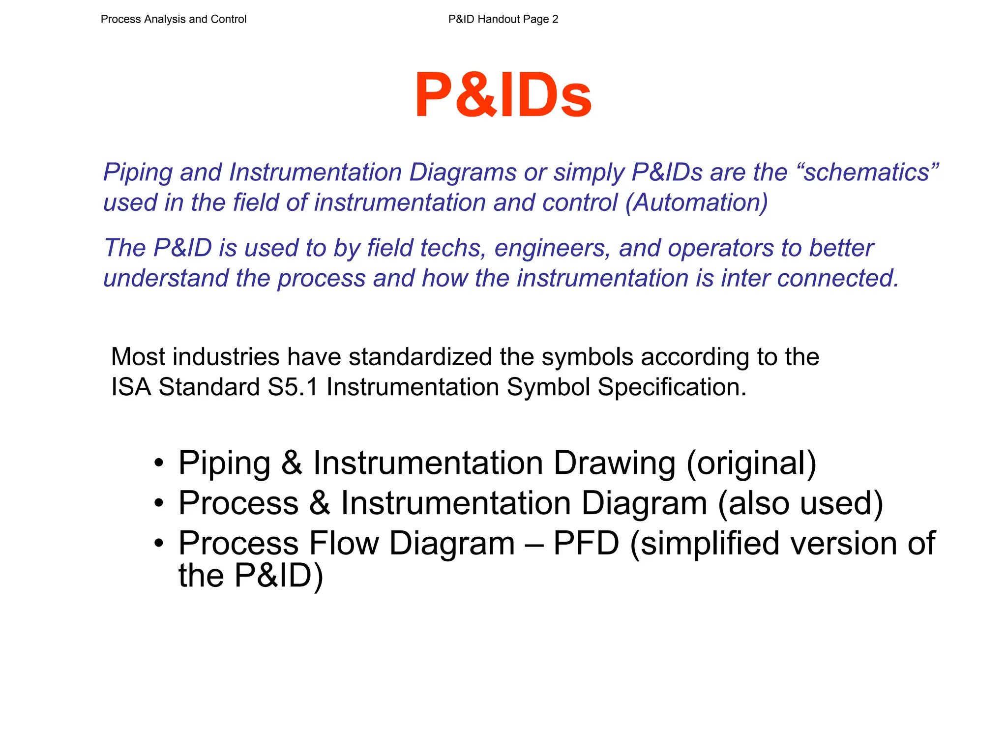 Basic Piping and Instrument Design Handout | PPT