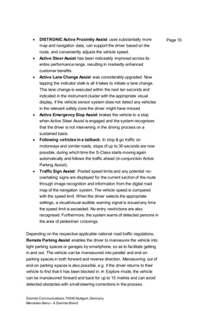 New Mercedes Benz S Class Facelift | DOCX