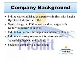 Pidilite | PPTX
