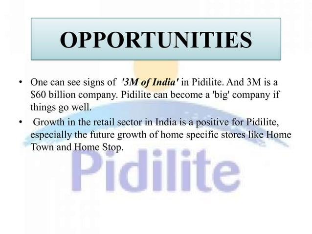 Pidilite | PPTX | Commodities | Economy