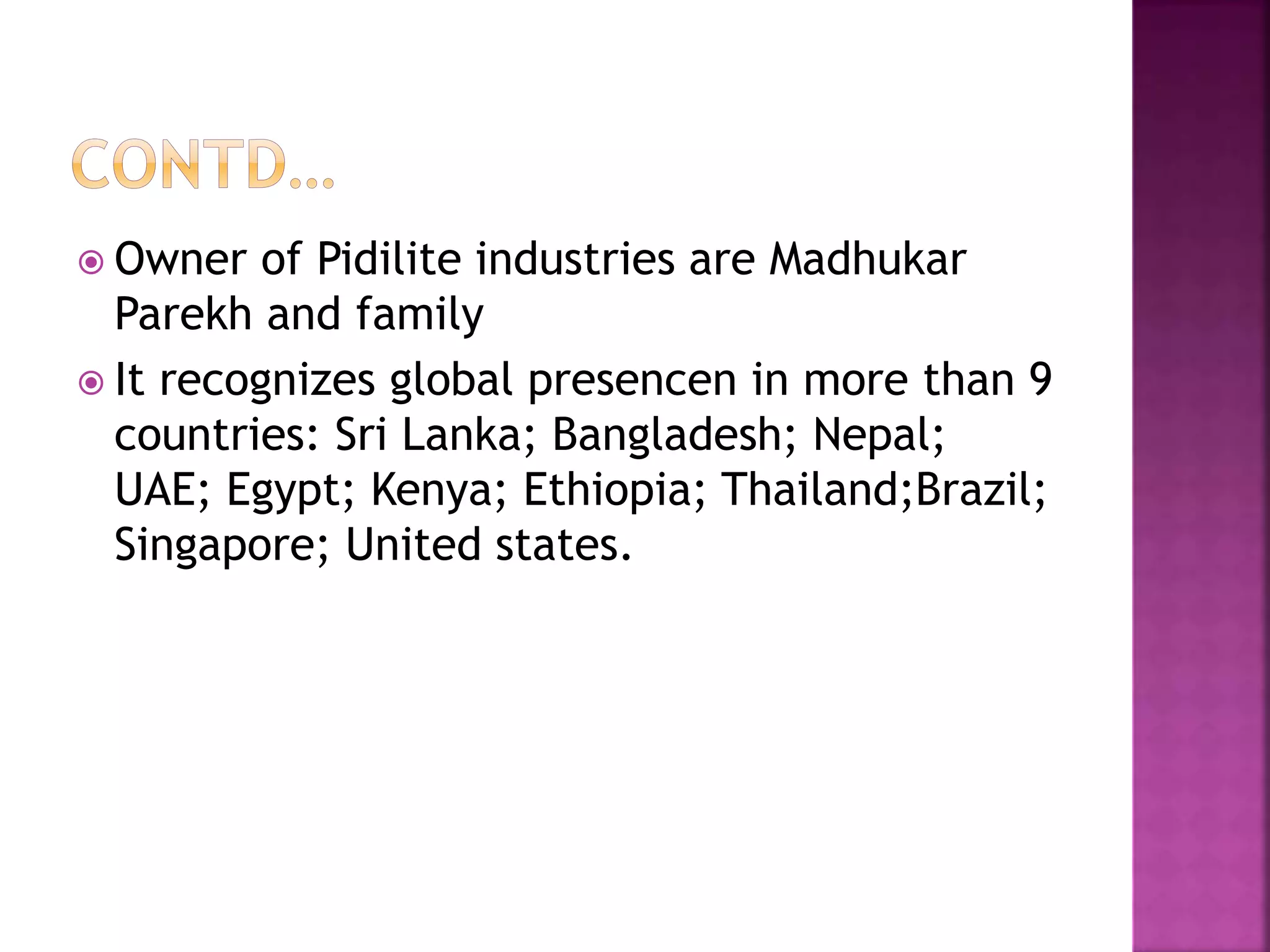 Pidilite | PPTX