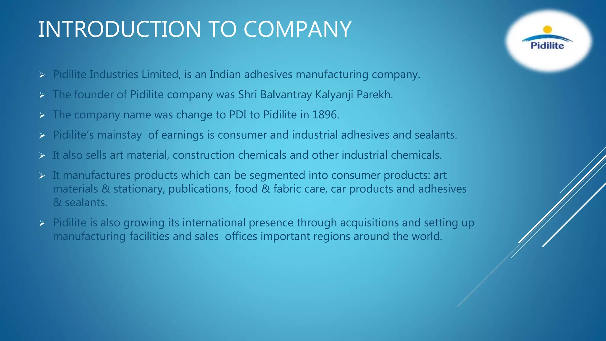 Pidilite Company | PPTX