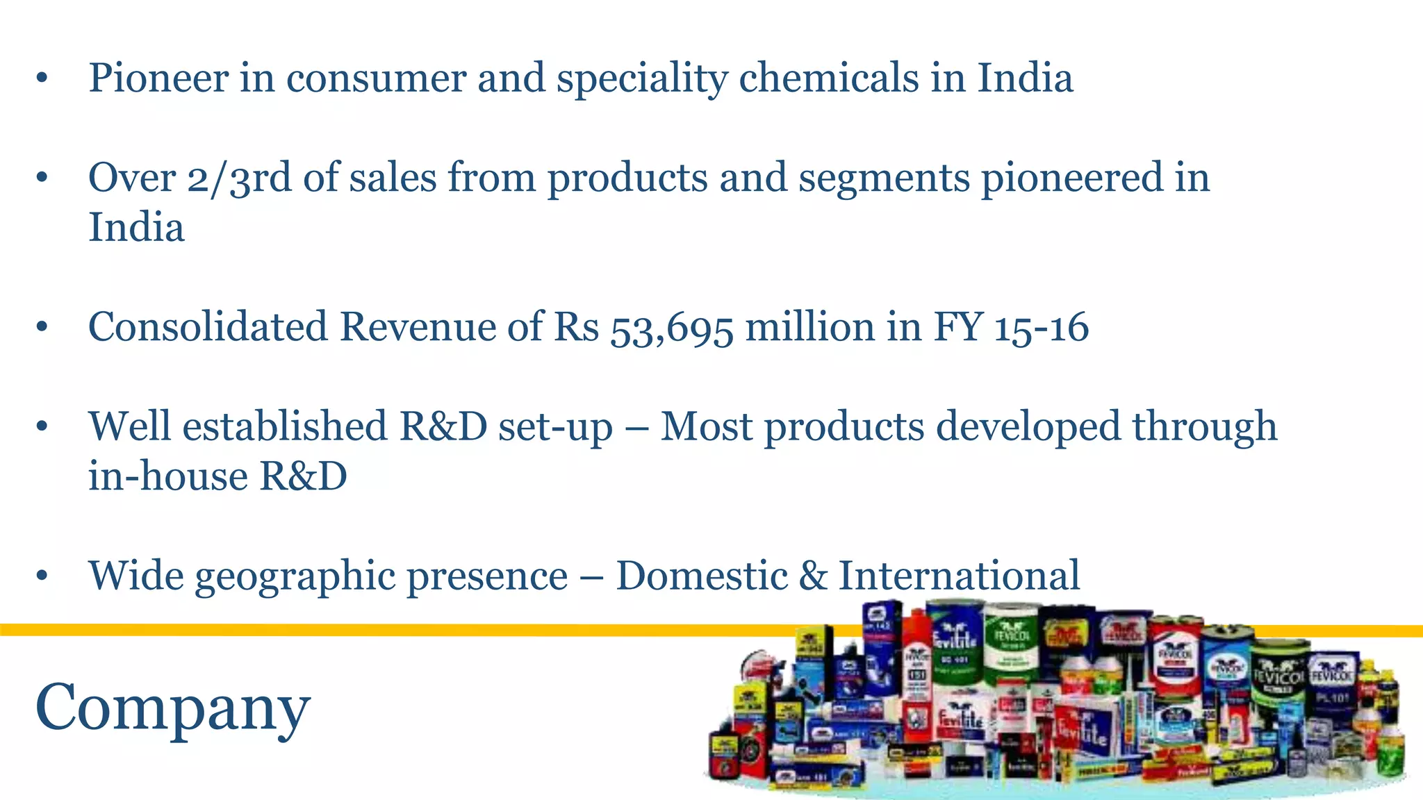 Pidilite Industries | Company Analysis | PPTX