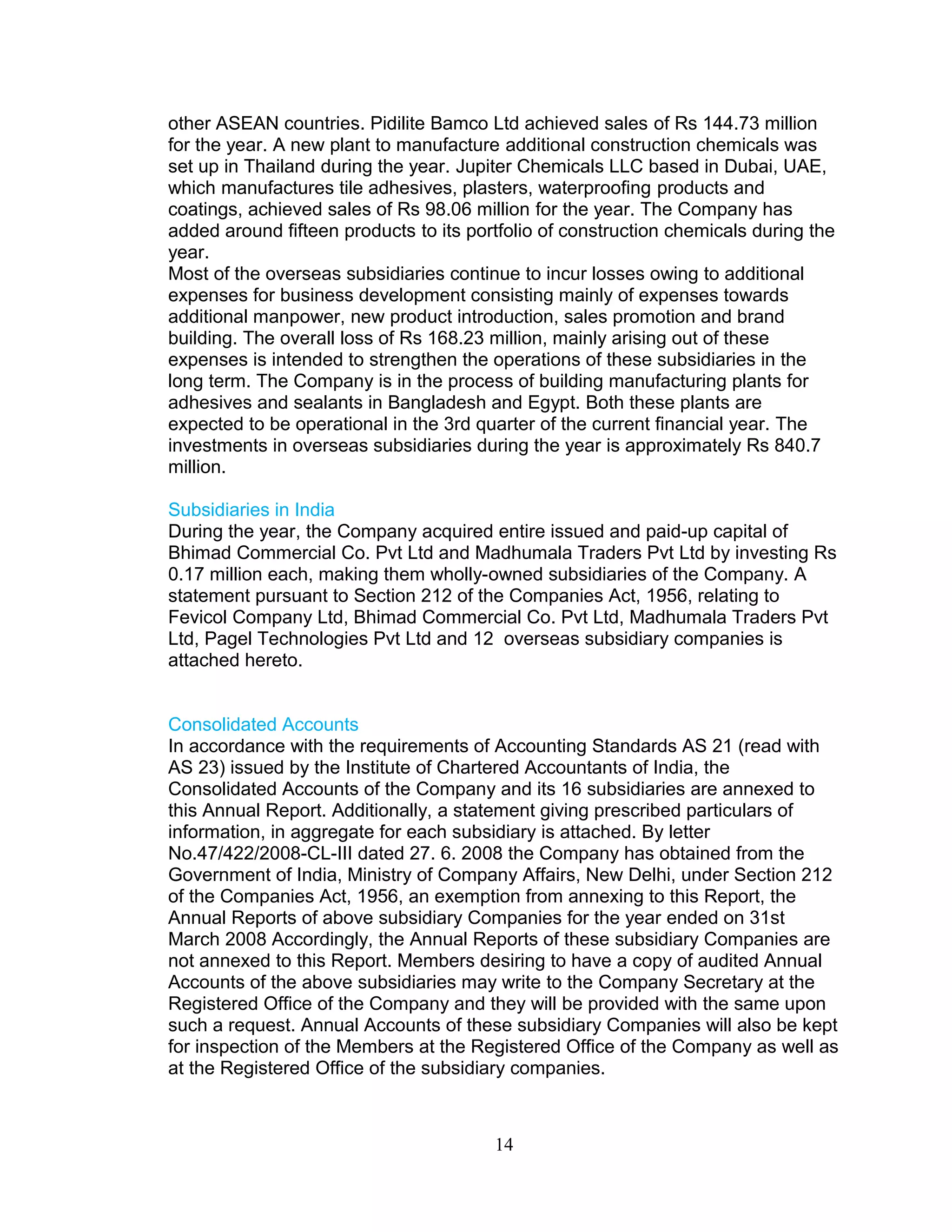 Pidilite Ltd. | DOC