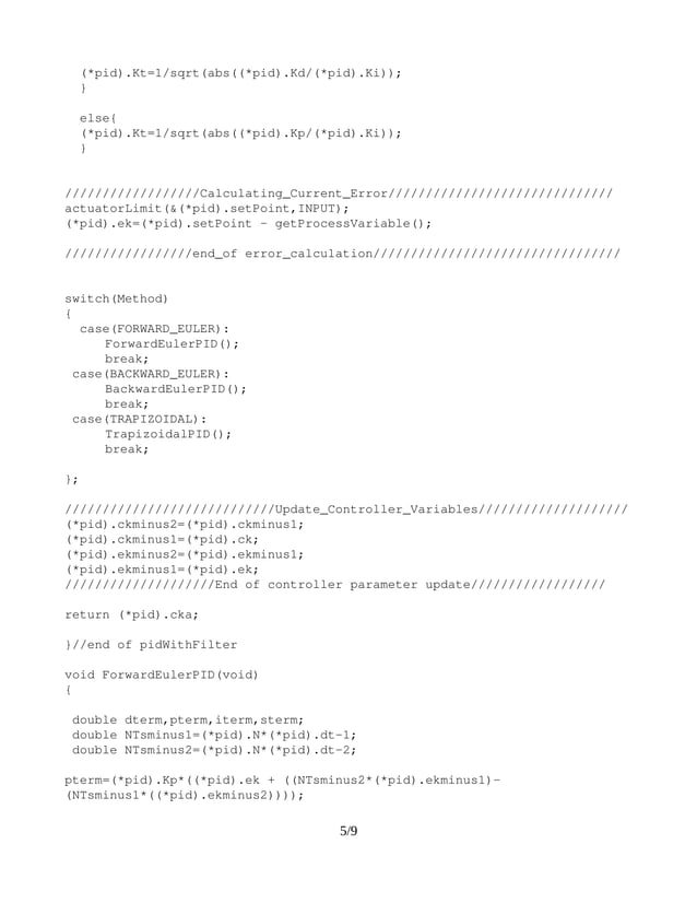 implementing pid controller in c programing | PDF