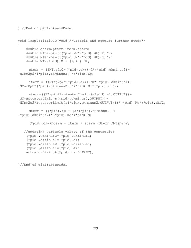 implementing pid controller in c programing | PDF