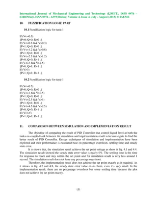 Pid output fuzzified water level control in mimo coupled tank system | PDF