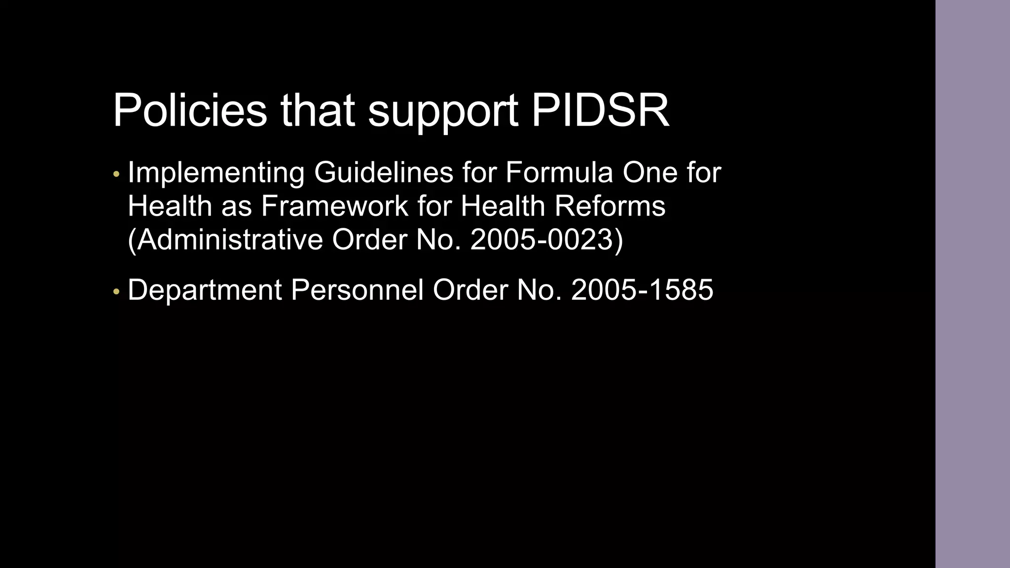 PIDSR | PPTX